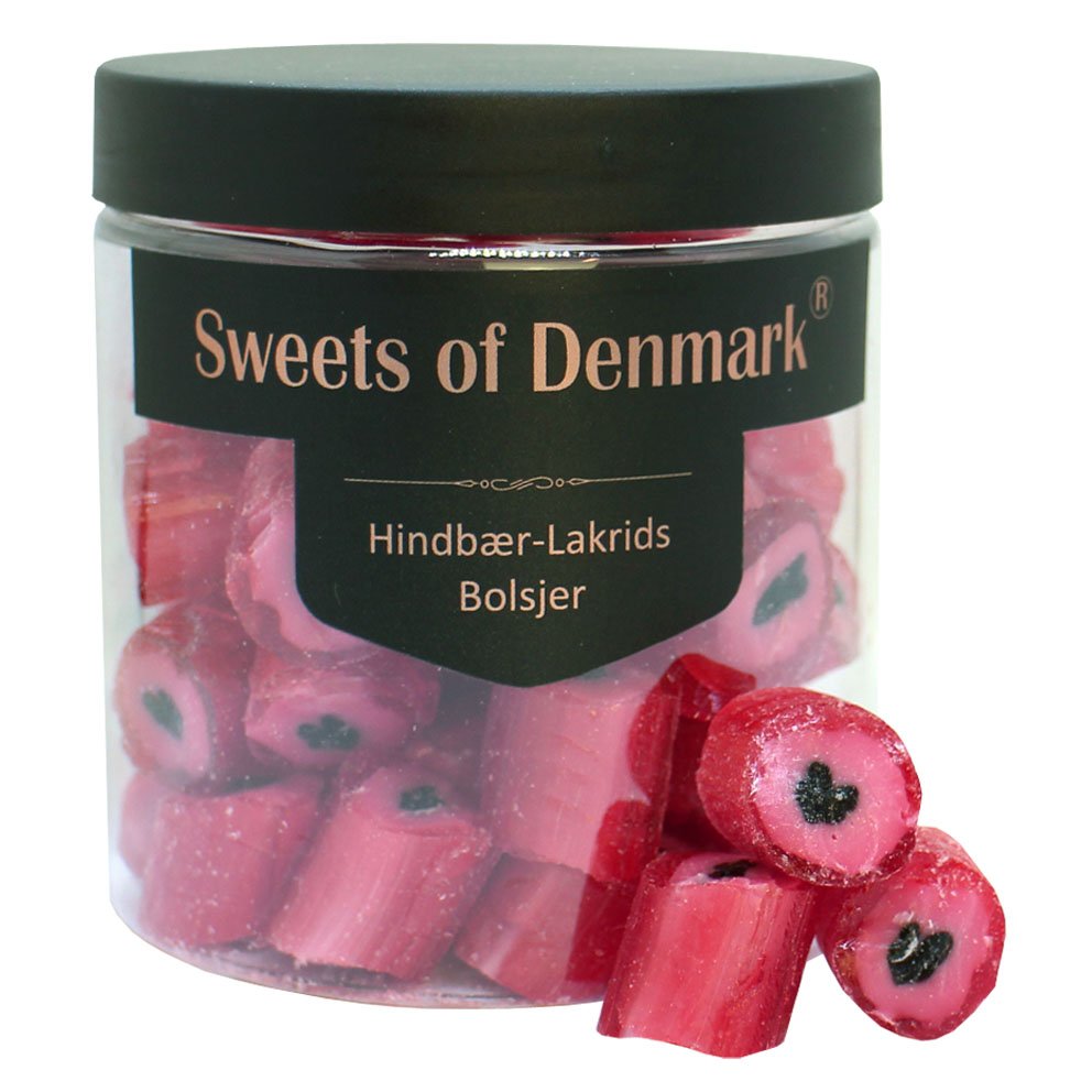 Sweets of Denmark Hindbær-Lakrids Bolsjer | Skønne syrlige hindbær og ...
