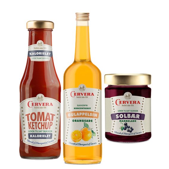 Cervera | Mange lækre produkter uden tilsat sukker | Marmelade, saft ...